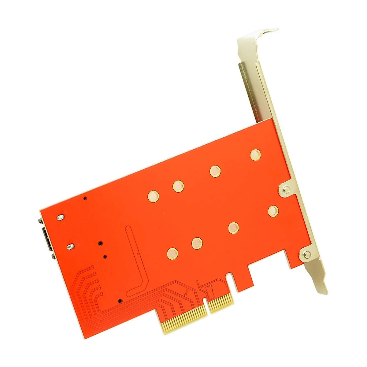 USECL Dual M.2 Hard Drive to PCIE Convert Adapter for sata Port,M.2 SSD NVME (m Key) and SATA (b Key) 2280 2260 2242 2230 to PCI-e 3.0 x 4 Host Controller Expansion Card