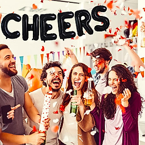 TONIFUL 52 Pieces 16 Inch Black Letter A-Z Balloons,Custom Phrase Mylar Foil Alphabet Letter DIY Personalized Phrase Banner for Birthday Anniversary Celebration Graduation Party Supplies Decoration