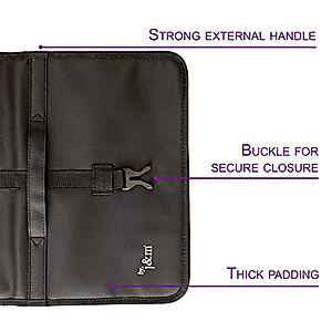 Travel Storage Bag for Dyson Airwrap or Shark Styler & Accessories | Fits Extra-Long Attachments | Padded Exterior | Internal Heat-Resistant Mat, Storage Pockets & Hanging Hook