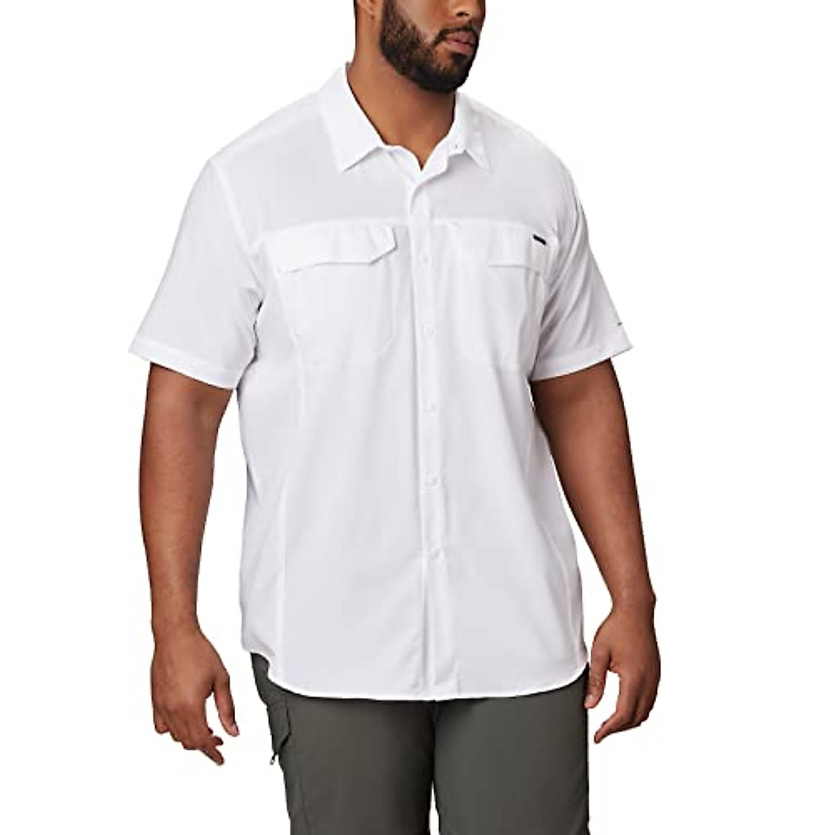 Columbia Men's Silver Ridge Lite Short Sleeve Shirt, White, 5X