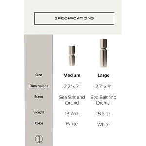 LAWA Spiral Spire Candle - Large Beautiful Handmade Pillar Scented Soy Wax Candle Elegant Bubble Aesthetic Candle Housewarming Gift Home Room Shelf Decor Idea White (Set of 2, White)…