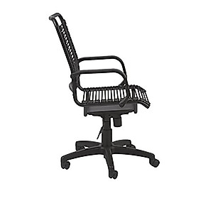 Eurø Style Bradley Bungie Office Chair, L: 27 W: 23 H: 37.5-43 SH: 17.5-23, Black