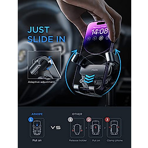 AINOPE Cup Holder Phone Mount Gravity Cup Phone Holder for Car Auto Lock Cupholder Phone Holder for Car Cell Phone Holder Car Cup Holder Compatible with iPhone Samsung Phones