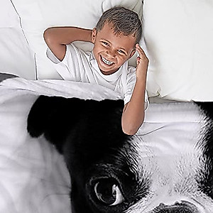 CafePress Boston Terrier Throw Blanket Super Soft Fleece Plush Throw Blanket, 60"x50"