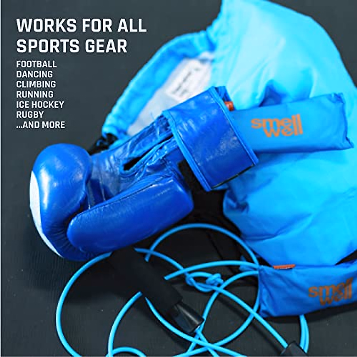 SmellWell Freshener Bag XL - Black - The Ultimate Shoebag With Built In Activated Bamboo Charcoal Inserts for Odor Eliminating and Moisture Absorbing - Keep shoes and gear fresh longer