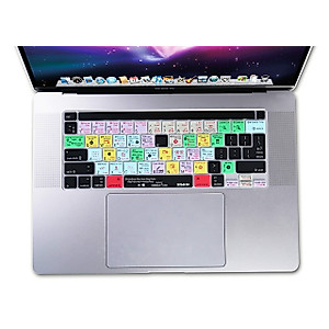 XSKN Ableton Live English Silicone Shortcuts Keyboard Cover Skin for 2019 New MacBook Pro 16 inch A2141 and 2020 New MacBook Pro 13.3 inch A2338 M1/A2251/A2289 with Touch Bar & Touch ID US Version