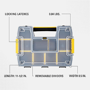 STANLEY SortMaster Organizer Box With Dividers, Light, 1-Pack (STST14021)