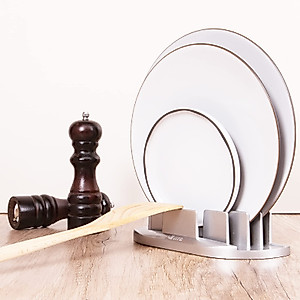 Elihome Cutting Board Rack Chopping Board Organizer Pot Pan Lids Holder Thin Bakeware Baking Tray Drying Display Stand Kitchen Countertop Cupboards Cabinet Office Sturdy Metal