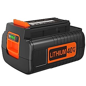 40 Volt MAX 2.0Ah Lithium Battery Replacement for Black and Decker 40V Battery,Compatible with All Power 40V Black and Decker Power+ Tools