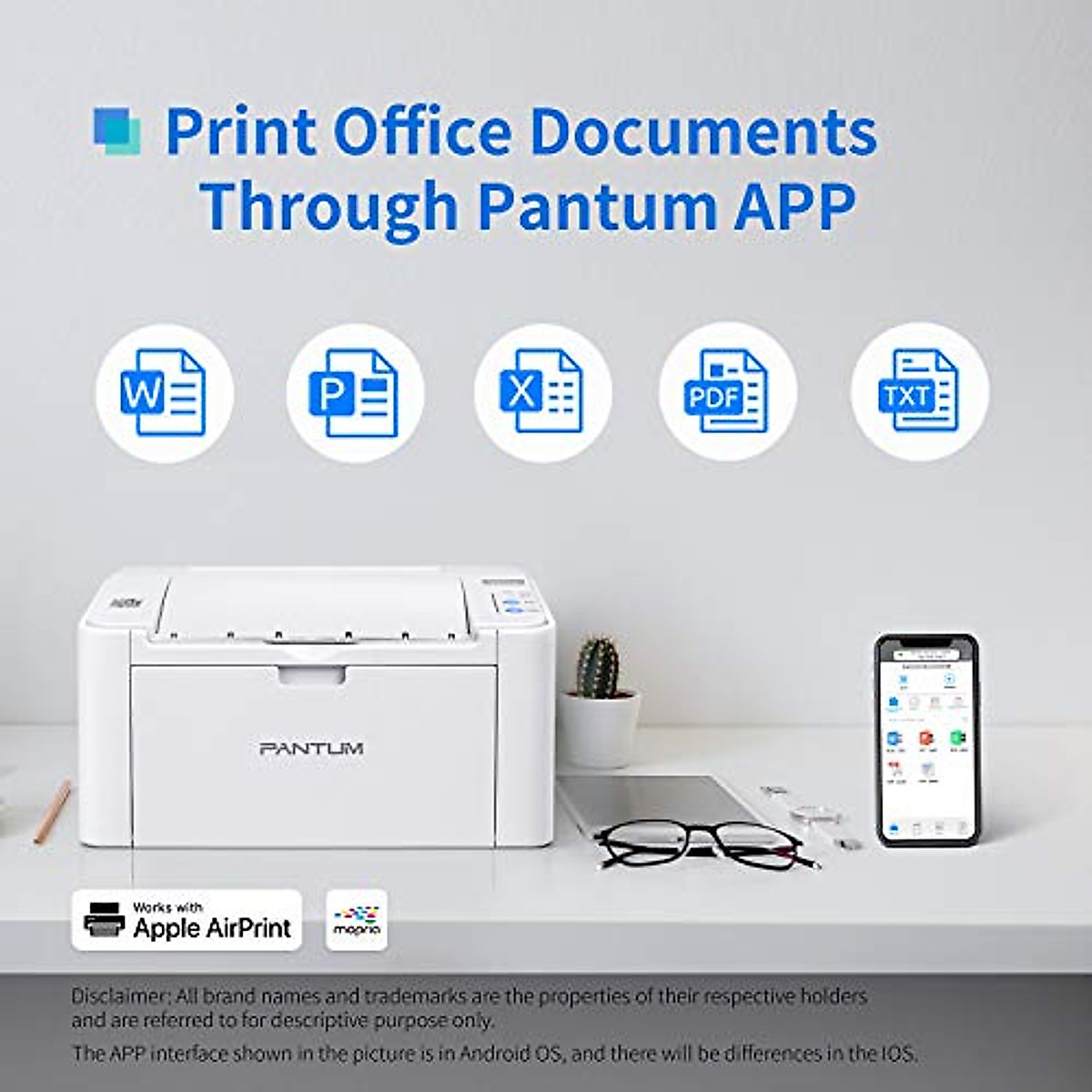 Pantum Laser Wireless Printer Black and White Mobile Printing P2502W, PB-211 Toner Cartridge Standard Yield 1500 Pages