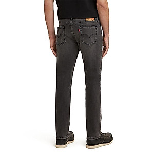 Levi's Men's 514 Straight Fit Cut Jeans (Also Available in Big & Tall), Midnight Worn-Black (Advanced Stretch), 31W x 32L