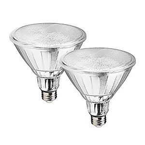 Geeni LUX Smart Floodlight, White – Outdoor 2700K-6500K Dimmable LED Bulb, E26, PAR38, 11W, 1000 Lumens – No Hub Needed - Compatible with Alexa, Google Home, Requires 2.4 GHz WiFi, 2 Pack