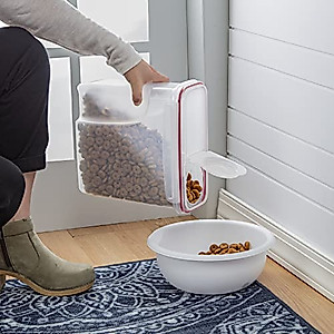 Sterilite 6606 Ultra Seal 24-Cup Dry Food Container, Clear Lid and Base with Red Rocket Accents, 6-Pack