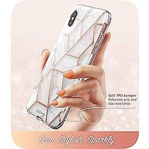 i-Blason Cosmo Full-Body Case for iPhone Xs/ iPhone X Case 2018 Release, Marble, 5.8"