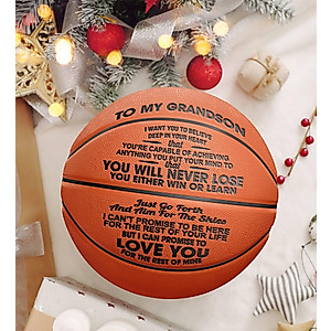 Fathers Day Birthday Gifts For Men, Kids, Engraved 29.5" Basketball Size 7, Graduation Gifts For Son, Grandson From Dad, Mom, Grandparents, Gifts For Teen Boys, Mens Gifts Unique, Gifts For Young Men