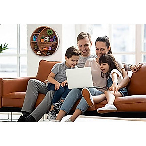 Midasfix Moon Shelf for Crystals, Large 16” Crystal Shelf Display, Essential Oil Shelf. Crescent Moon Shelf for Wall Décor