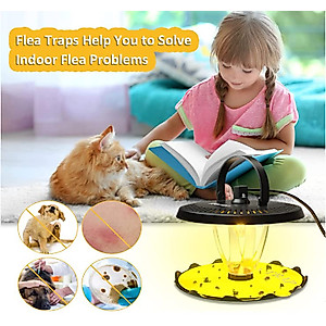 Redeo Flea Trap Refills Discs 8 PCS Sticky Pad Refills 6 Inch Natural Glue Board Replacement for Fleas Bugs, Odorless and Safe for Family and Pets