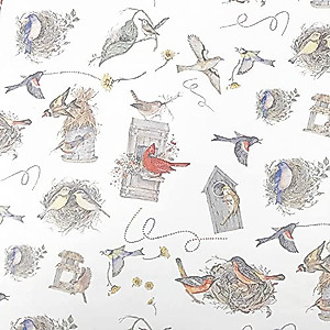 Black Cat Avenue 20" x 30" Printed Tissue Paper for Gift Wrapping, 24-Sheet, Bird's Nest