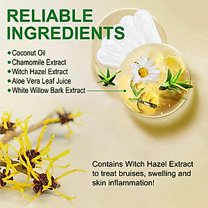 Xaarty Ear Cleaning Wipes for Dogs & Cats, Gently Remove Wax & Debris, Reduce Ear Inflammation, Finger Set Cellular Network Design, Rich in Fermented Coconut Oil and Aloe Vera, All Natural, 50 Count