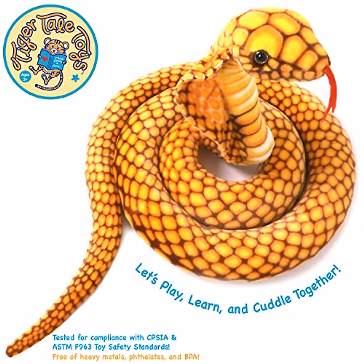 VIAHART Qamra The Queen Cobra - 102 Inch Stuffed Animal Plush - by Tiger Tale Toys