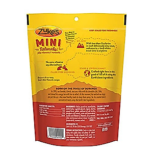 Zuke's Mini Naturals Dog Training Treats, Chicken Recipe, Soft & Tender Mini Dog Treats with Vitamins & Minerals, for All Breed Sizes, 6 OZ Bag (Pack of 3)