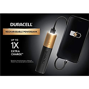 Duracell Rechargeable Powerbank 3350 mAh | 1 Day Portable Charger | Compatible With iPhone, iPad, Samsung, Android, Nintendo Switch & more | TSA Carry-On Compliant