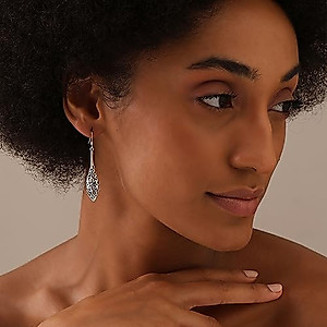 LeCalla 925 Sterling Silver Retro Filigree Drop Earrings | Lightweight Long Filigree Bali Inspired Hollow Flower Teardrop Dangle Hook Earring for Women - 51mm
