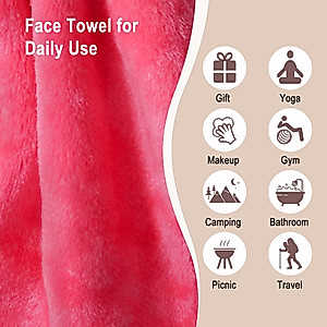 KODAMO Makeup Remover Cloth, Microfiber Face Cloths for Washing Face Just with Water, Reusable Soft Washcloths for Sensitive Skin, 7 x 13 inch, 8 Pack, Pink