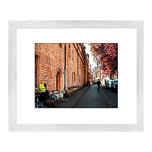 Golden State Art, 16x20 Wooden Picture Frame - Mat for 11x14 Photos - Real Glass - Horizontal and Vertical Wall Display, Great for Engagement, Wedding, Silver, 1 Pack