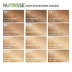 Garnier Hair Color Nutrisse Nourishing Creme, 92 Light Buttery Blonde (Shortbread) Permanent Hair Dye, 2 Count (Packaging May Vary)