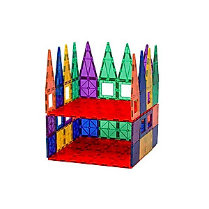 Playmags Super Durable Building Stabilizer Set, Great Add On to All Magnet Tiles Sets, Works with All Leading Brands 1-12"x12" & 4-6"x6" (Colors May Vary)