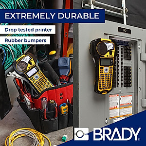 Brady M210 Portable Label Printer with Rubber Bumpers, Multi-Line Print, 6 to 40 Point Font (Replaces BMP21-PLUS Printer)