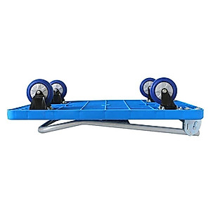 Folding Cart with Wheels, Push Cart Hand Trucks Utility Carts Service Carts Platform Trucks, Foldable Heavy Duty Trolley (Color : 100X60CM)