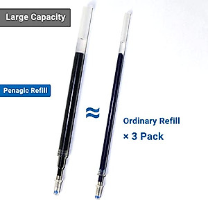 Pen with Stylus Tip, P-223B, Gel Pens Fine Point [0.5mm] Black Ink, Roller Ballpoint Pens Matt Design, Stationery Pens for School Office Supplies