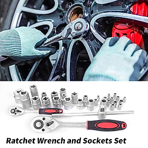 Tool Set with Tool Box, Household Tool Kit, General Home/Auto Repair Tool Set, Storage Case Socket Wrench Sets for Home Maintenance, Perfect for Handyman, Homeowner, Dryer(Black)