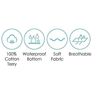 Kushies Baby Deluxe Change Pad Terry, Lilac Berries