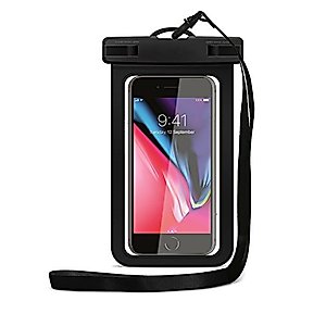 Cloudio Universal Waterproof Case, IPX8 Cell Phone Dry Bag Pouch up to 6.2" for iPhone X/8/8+/7/7+/6/6s/6s Plus, Samsung Galaxy S9/S9+/S8/S8+/ Note 8, LG Moto ZTE HTC Alcatel Google Sony BLU - Black