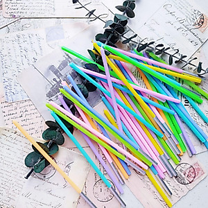 Cwise-100 Count Rainbow Birthday Candles -Long Thin Cake Candles - Giant Pack Colorful Pencil Candles Birthday Candle - Birthday, Celebration, Wedding. Cake Decorations (100 PCS)