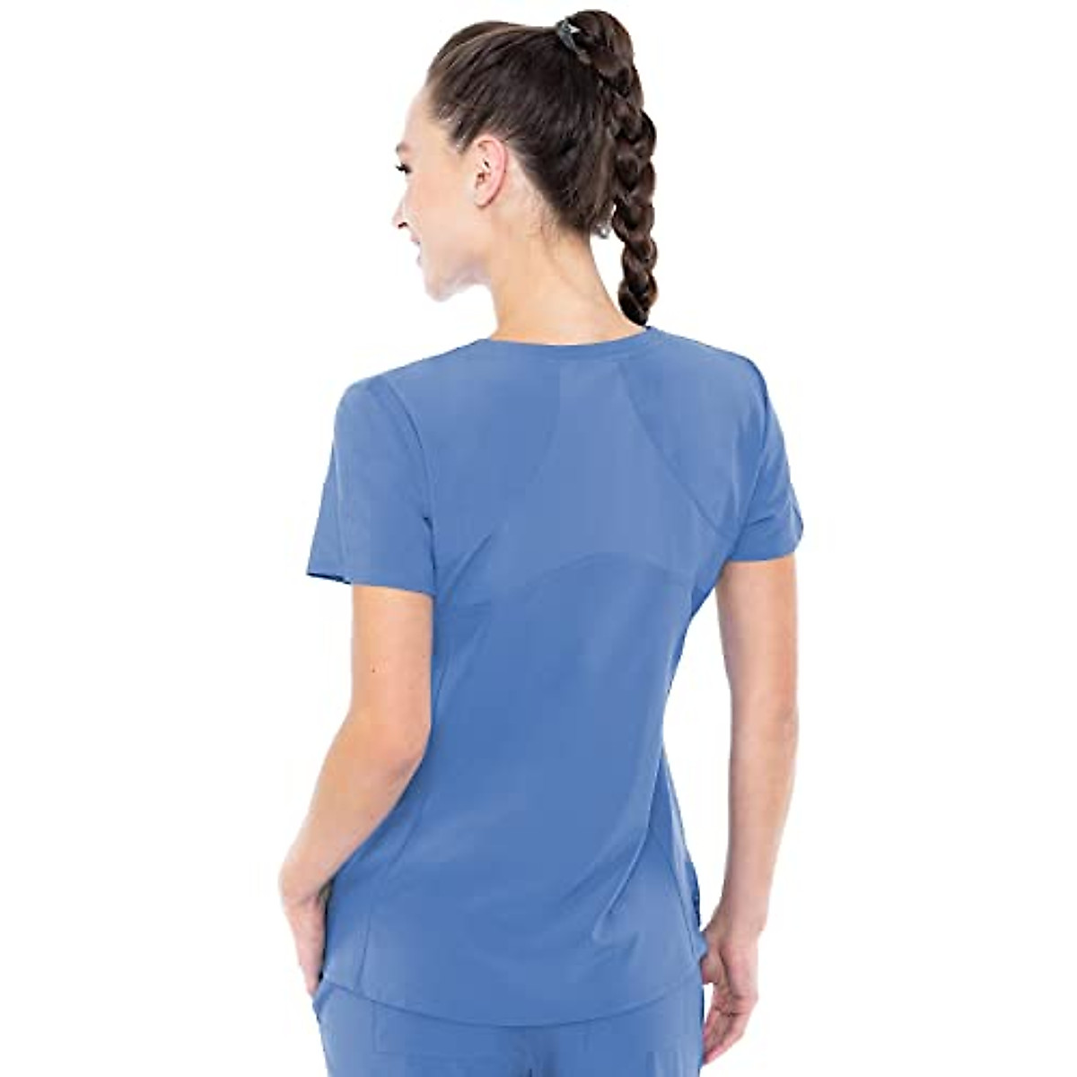 Med Couture Energy Women's Racerback Shirttail Scrub Top Ceil XS