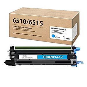 DOPHEN 1 Pack 6510/6515 Drum Unit Cyan Imaging Drum - 108R01417 Replacement for Xerox Phaser 6510DNM 6510DN 6510DNI 6510N WorkCentre 6515DNI 6515DNM 6515DN 6515N Printer