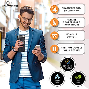 STUHRLING BOTTLE Personalized Tumbler 20oz Stainless Steel Insulated Personalized Gifts Christmas Gifts For Men, Women Thank You Gifts, Appreciation Gifts, Graduation Gifts For Men, Nurse, Teacher,