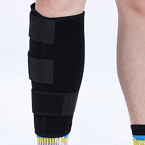 ASkinds Adjustable Calf Brace Shin Splint Support Leg Compression Sleeve Calf Wrap Support for Men Women Sports Strain Injury(Black)