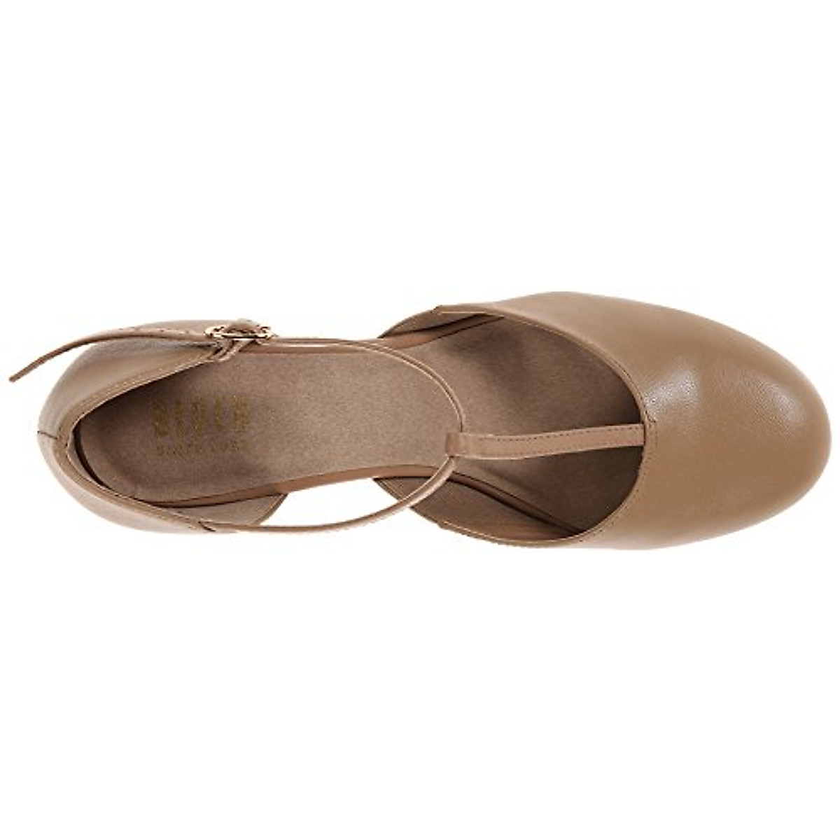 Bloch Women's Splitflex T-Strap Character Shoe, Tan, 7.5