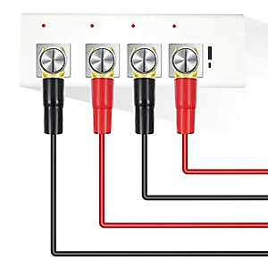 Wakauto 10 Pairs Copper Gold Plated 8 Gauge Strip Spade Terminal Spade Fork Adapters Connectors Plugs Crimp Barrier Spades for Speaker Wire Cable Terminal Plug