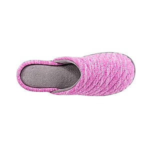 isotoner womens Andrea Space Knit Slide Slipper, Vividly Violet, 9.5-10 US