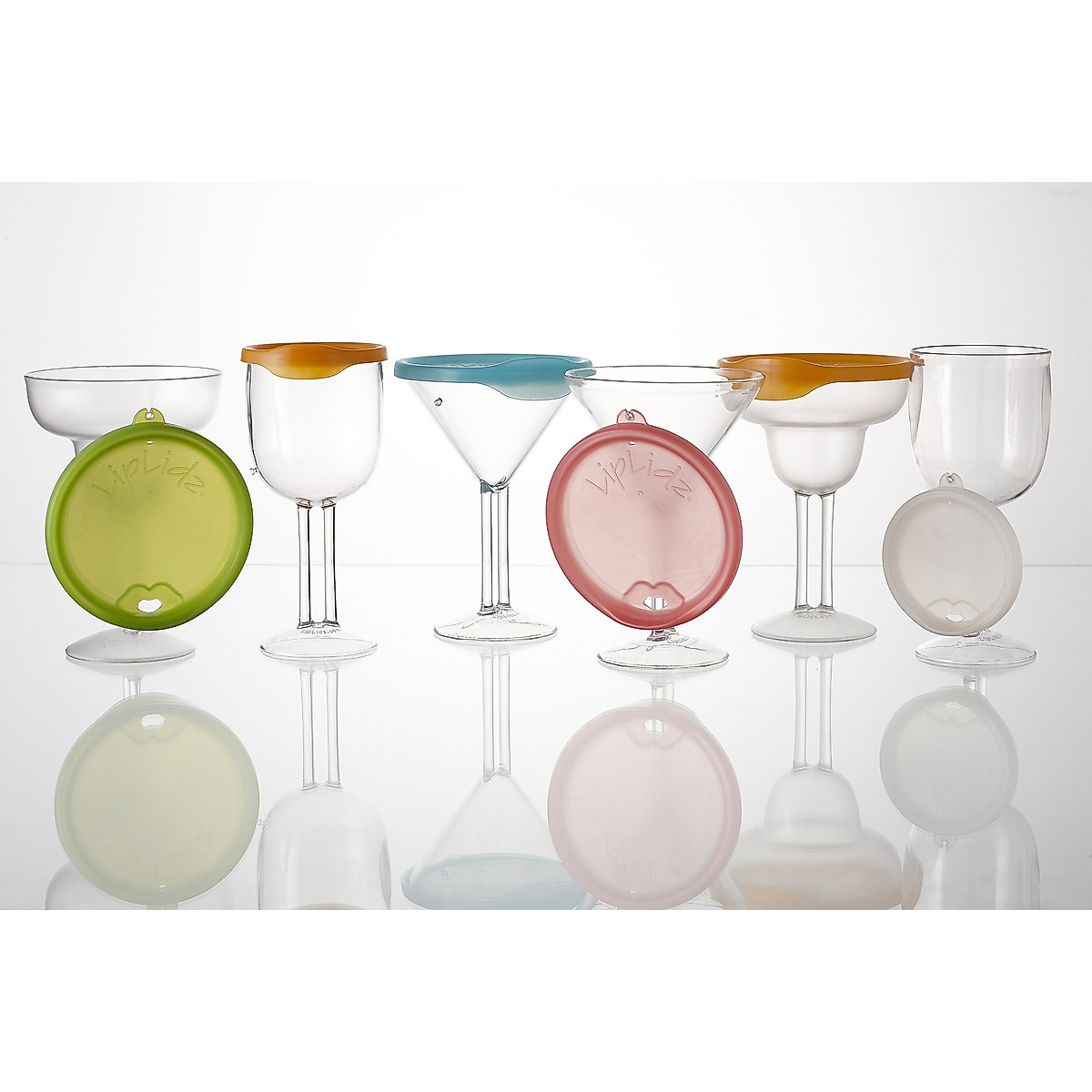 LipLidz ~ 10 oz. Martini Glass w/Attachable Drink-thru Lid (4 Pack)