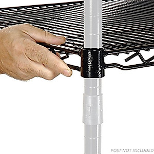 Nexel Wire Shelf, Black Epoxy Finish, 24"W x 60"L