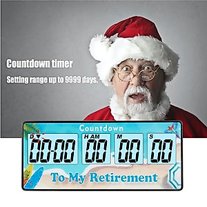 Jayron Reusable and Magnet Countdown Timer 9999 Days Digital Alarm Loud Clock Bedside Reminder, Kitchen Countdown Timer for Event Reminder Baby Retirement Cooking Pregnancy Wedding Christmas (Blue)