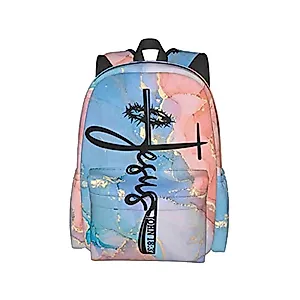 Christian Jesus Cross School Laptop Backpacks For Women Men Computer Book Bag Travel Hiking Camping Daypack Aesthetic Backpack 4th of july