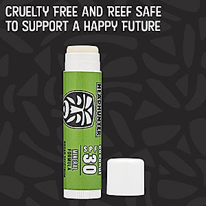 Headhunter Coconut Sport Chapstick Sunscreen SPF 30, Natural Mineral Lip Balm For Sun Protection, Lip Sunscreen For Ultra Sport Protection and Solar Defense, Reef Safe Sunblock Chap Stick (3 Pack)